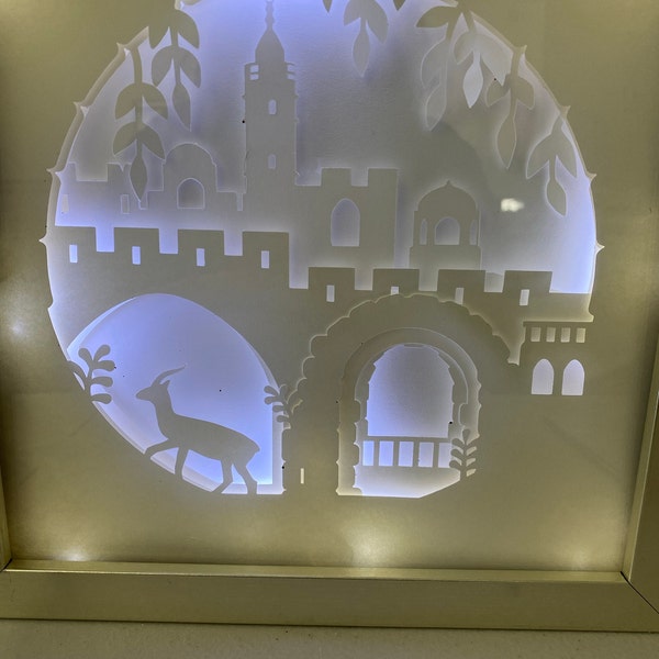 Jerusalem Shadow Box SVG, 3d Papercut SVG, Ancient City Paper Cut ...