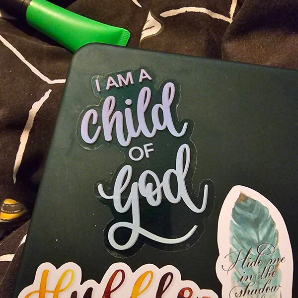 Christian Sticker I Am a Child of God, Water Bottle Sticker, Journal ...