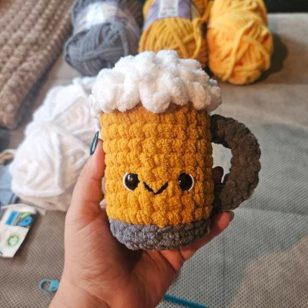 Amigurumi Mini Beer Mug Crochet Pattern, Mini Draft Beer Lover’s Gift ...
