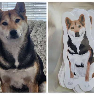 Personalized Dog Stickers Hand Drawn Custom Pet Sticker, Custom Dog ...