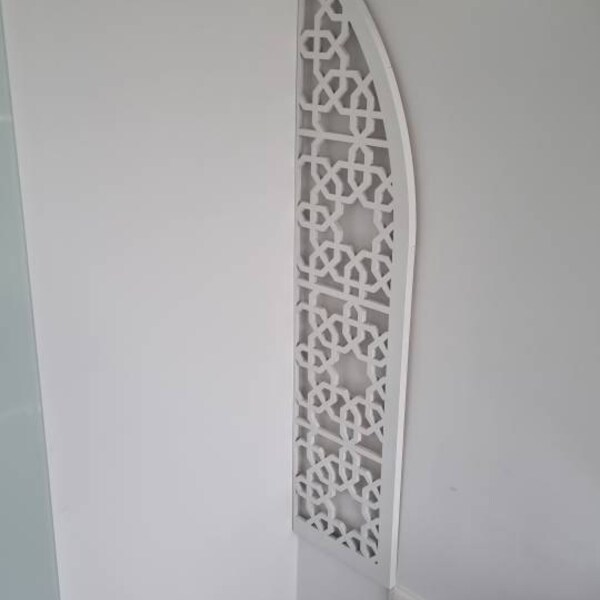 Wooden Geometric Arch Panel, Moroccan Decorative Wood Panel, Arch With ...