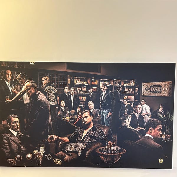 Movie Mafia Canvas Art: Gangster Legends Print, Man Cave Decor - Etsy