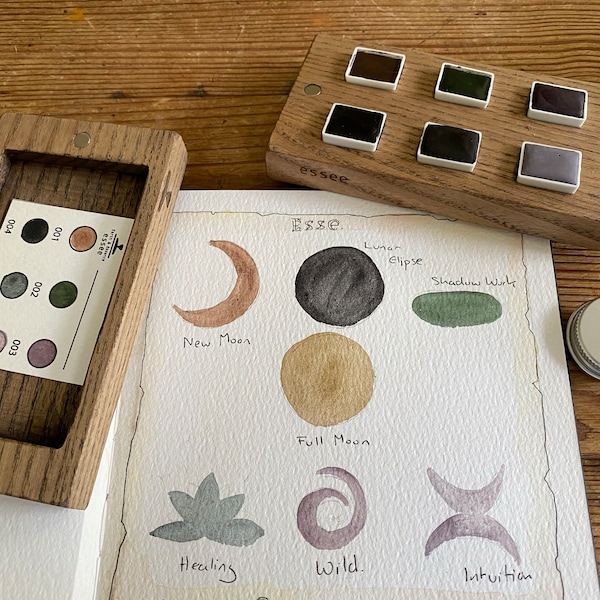 Paleta de madeira de freixo "7 Luas e Humores" por @tijanadraws - Etsy ...