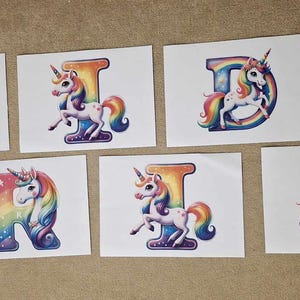 Magical Unicorn Alphabet Clipart | Rainbow Letters | Cute Unicorns ...