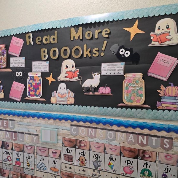 Monster Themed Halloween Bulletin Board Kit Fall Classroom Door Decor ...