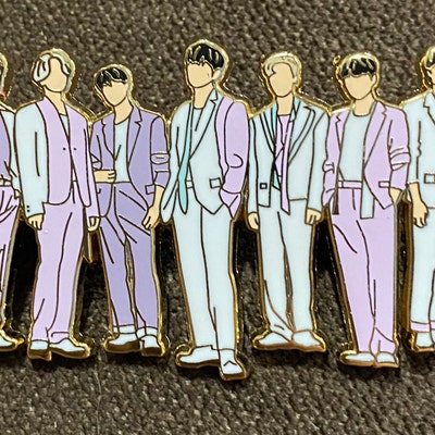 RESTOCK BTS OT7 Group Hard Enamel Pin Badge Kpop Hallyu Korea Seoul ...