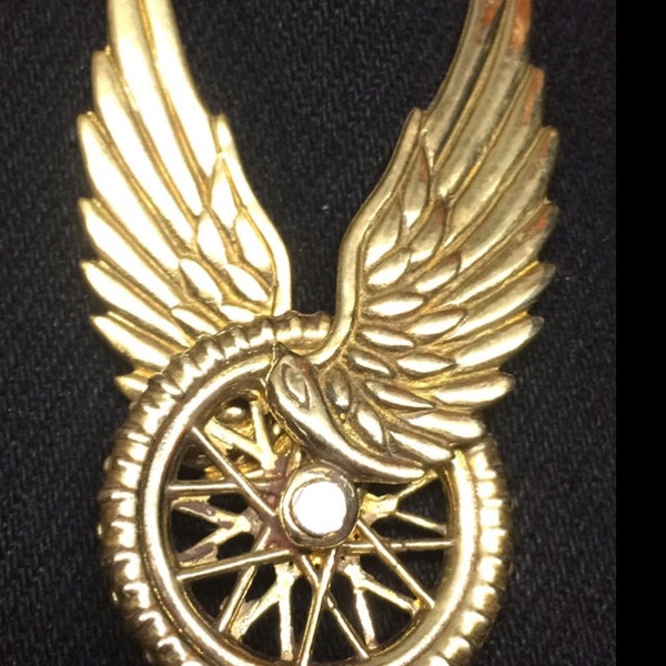 Motorcycle Winged Wheel Pin - Etsy