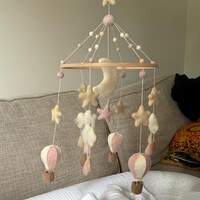 Neutral & Natural Baby Mobile, Nursery Mobile, Cot Mobile Boy, White ...