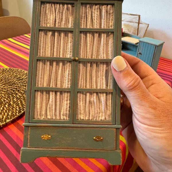 1/12 Dollhouse Kitchen Hutch. Miniature Kitchen Furniture. Dollhouse ...