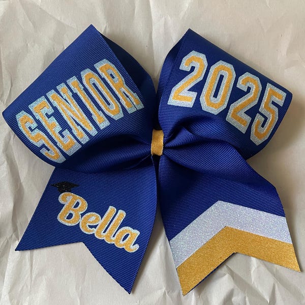 Custom Cheer Bow With Your Team Colors/ Spirit Cheer Bow With Stripes ...