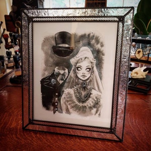 Constance Ghost Bride Haunted Mansion Watercolor Pin-up Spooky Art ...