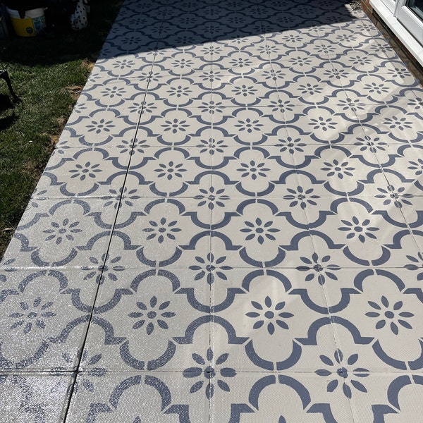 Patio Slab Stencil - 60x60 and 45x45 Cm Square Concrete Garden Paver ...