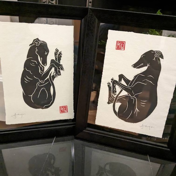 Meadow Snake. Hand-printed Linocut. Original Art. on Handmade A4 Paper ...