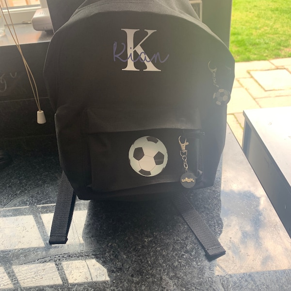 Personalised Football Backpack, Football School Bag, Kids Football ...