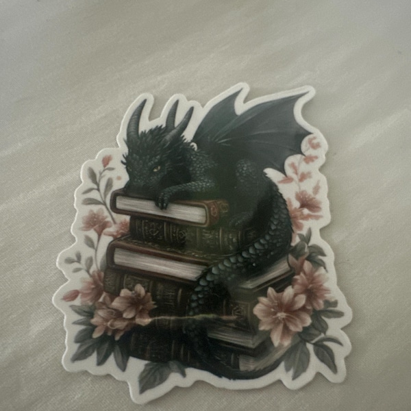 Flying Dragon Sticker, Fantasy Bookish Merch, Fantasy Sticker, Book ...