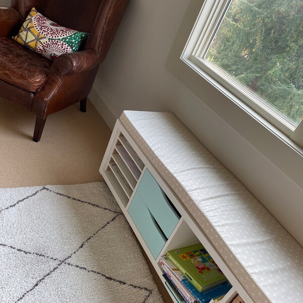 Seat Cushion for IKEA Kallax | Chocolate Brown Waffle Pique Collection ...