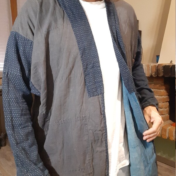 Japanese Antique Tsutsugaki Futon Cover Indigo Dye Cotton Edo Period ...