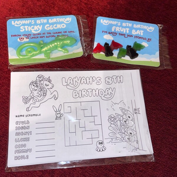 Birthday Party Favor Play-doh Included 12 Personalized Birthday ...