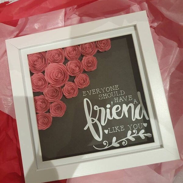 Friendship Shadow Box Frame - Etsy UK