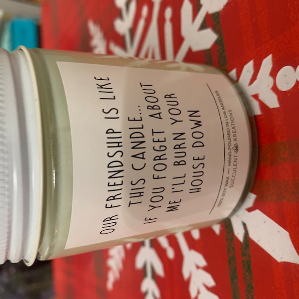 Friendship Candle, Best Friend Gift, Friendship Gift, Friend Gift, Our ...