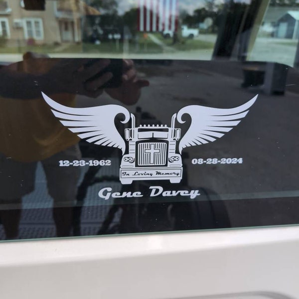 Personalized in Loving Memory Football Vinyl Decal Window Decal Car ...