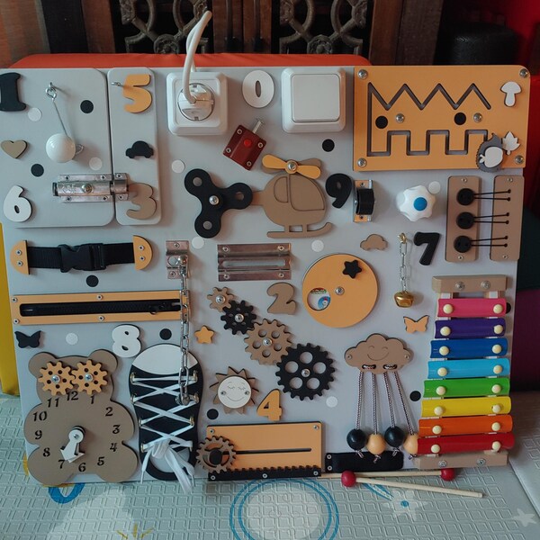 Fidget Board Toy for Adult, Sensory Activity Wall Busy Boards ...