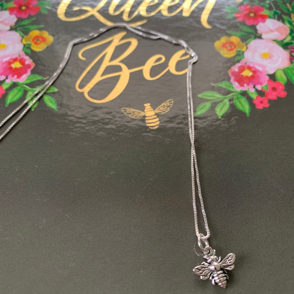 Dainty Bee Necklace - Tiny Silver, Rose or Gold Bee Jewelry, Sparkling ...