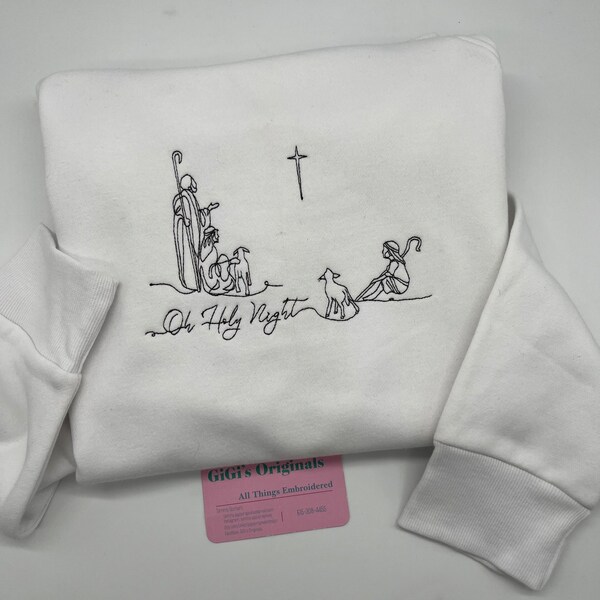 Embroidery Machine Digitized File Christmas Oh Holy Night Nativity Dst ...