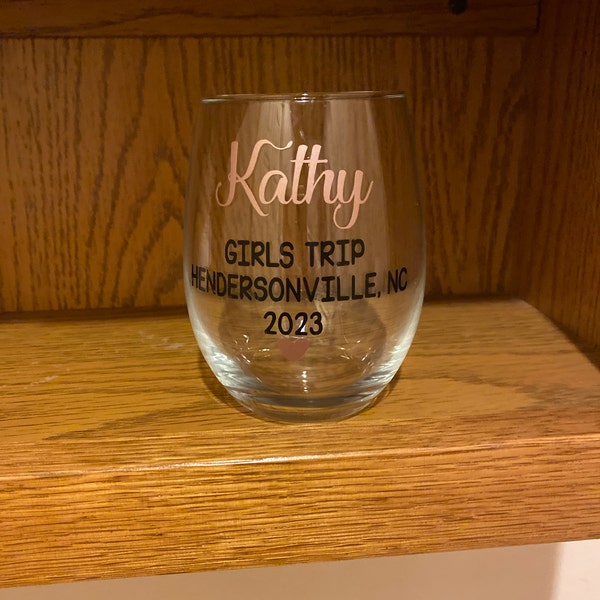 Girls Trip Wine Glasses, Girls Trip Gifts, Girls Getaway Wine Glass ...