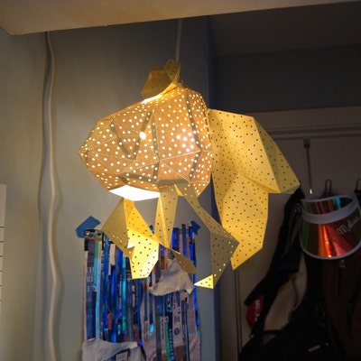 Fish DIY Papercraft Kit, Origami Lantern, Under the Sea, Kids Room ...