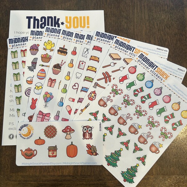 Cupcake Icon Stickers | Birthday Party Reminder Planner Sticker - Etsy