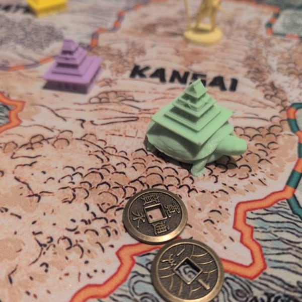Generic Board Game Coin, Ancient Japan Themed Money Token, Japanese Mon ...