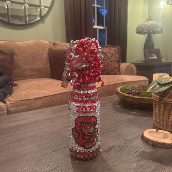 Custom/personalized Bedazzled Bottles. Bed Parties/ Dorm Decor ONE LOGO ...