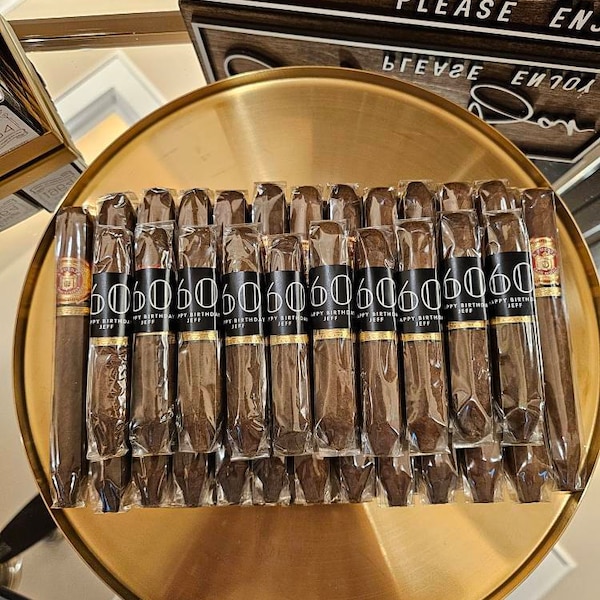 BULK Custom Cigar Bands - Custom Birthday Cigar Label - Birthday Favors ...