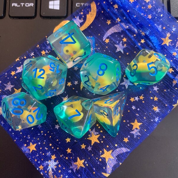 Ducky Dnd Dice Set Critical Role D20 Polyhedral Duck Dice Set for ...