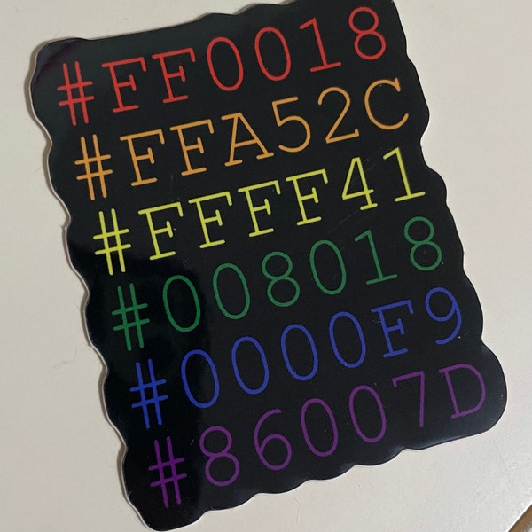 LGBTQ+ Pride Hex Stickers | Subtle Pride Stickers | Rainbow Pride Flag ...