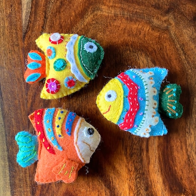 Felt Fishes Sewing Pattern, Felt Pattern PDF SVG, Baby Mobile Pattern ...