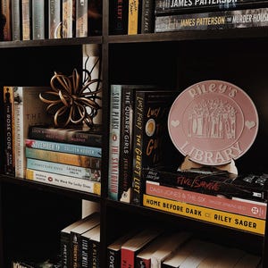 Library Street Sign Bookshelf Sign Personalized Laser Engraved Bookish ...