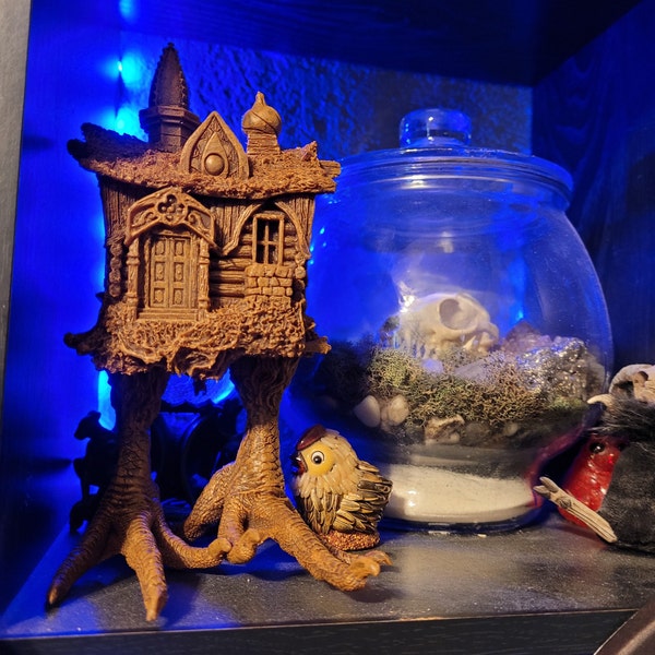 Baba Yaga Hut Statue, Hand Painted Resin Sculpture | Russian Folklore ...