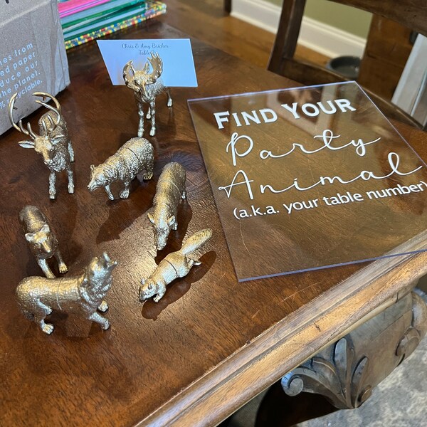 Animal Place Card Holders - Table Number Holders - Pick Your Party ...