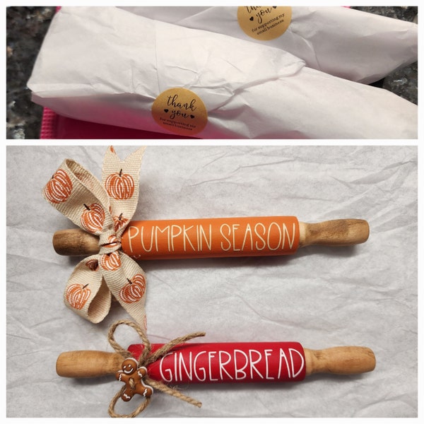 Fall Mini Wood Rolling Pin/ Pumpkin Season/tiered Tray Decor/ Fall ...