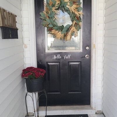 Front Door Decal Hello Fall Vinyl Sticker Decal for Fall Decoration ...