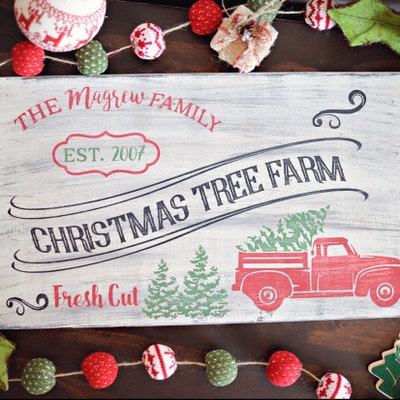 Christmas Tree Farm name and Date Blank SVG, PNG, JPEG - Etsy