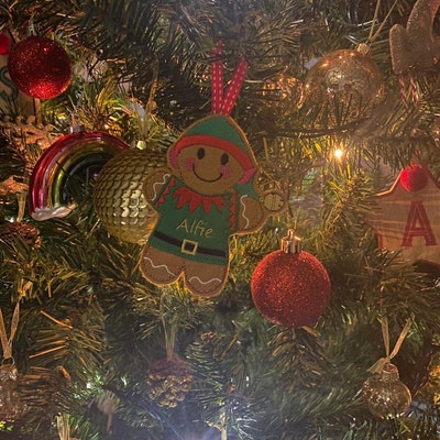 Gingerbread Man Elf, Gingerbread Decoration, Hanging Decoration ...