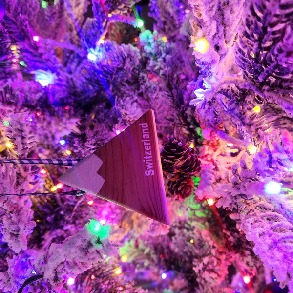 Swiss Mountain Ornament, Swiss Memory, Souvenir, Swiss Gift ...