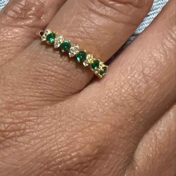 Sami Jewels Emerald Ring, Gemstone Ring, Emerald Jewelry, Gift for Her ...