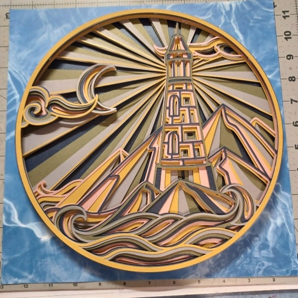 Lighthouse 3D Mandala SVG Files, Patterns Files for Laser Cutting ...