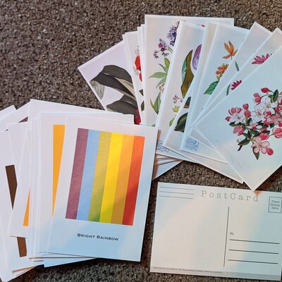 Vintage Flower Postcard Set Set of 25 Postcards Floral Illustrations ...