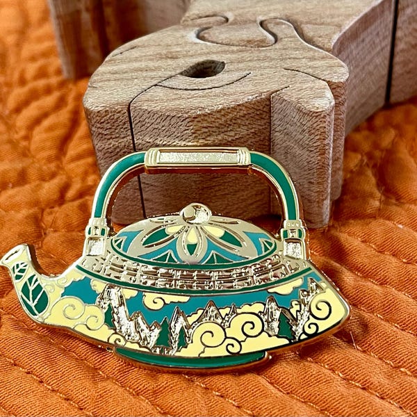 Celestial Teapot and Teacup Enamel Pins - Etsy