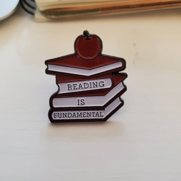 Reading is Fundamental Enamel Pin Benfitting NYC Books Through Bars - Etsy